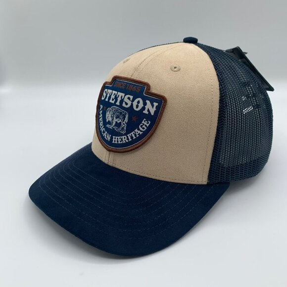 Stetson | Accessories | Stetson American Heritage Bison Navy Blue Beige ...